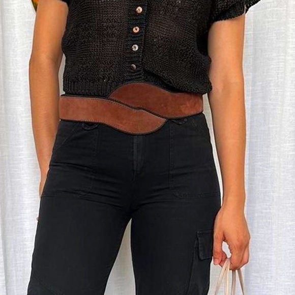 Accessories | Vintage Chocolate Suede Cottage Core Belt | Poshmark